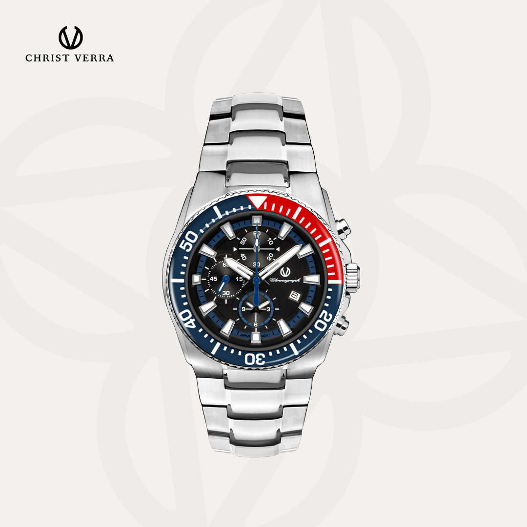Christ Verra Casual Men's Watches CV 209450G-11 BLU/RED – CHRIST VERRA